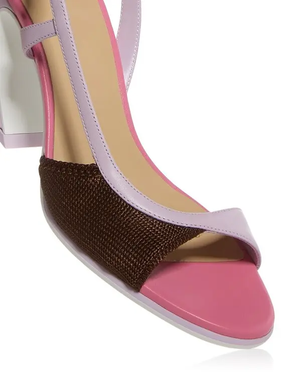 Fendi Arco Sculptural Slingback Sandals - Palissandro