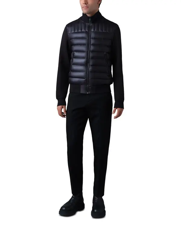 Mackage Collin-r Nano Down Mixed Media Bomber Jacket - Black