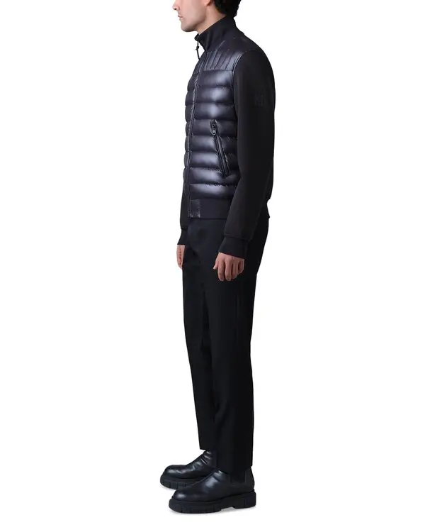 Mackage Collin-r Nano Down Mixed Media Bomber Jacket - Black