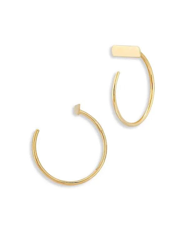 Bloomingdale'S 14k Yellow Bar Hoop Earrings - Gold