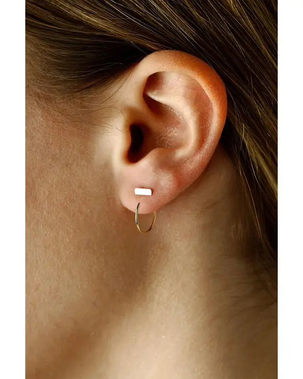 Bloomingdale'S 14k Yellow Bar Hoop Earrings