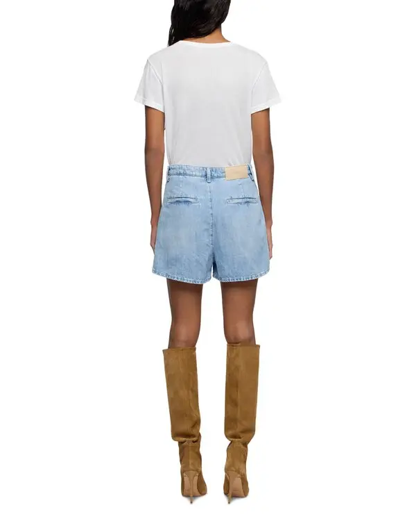 7 For All Mankind Denim Trouser Shorts - Iris