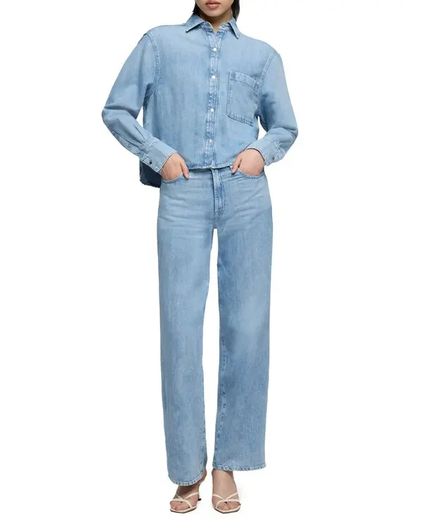 7 For All Mankind High-rise Stovepipe Straight Jeans