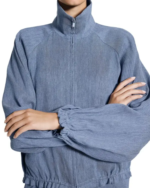 Theory Ruffled Denim Jacket