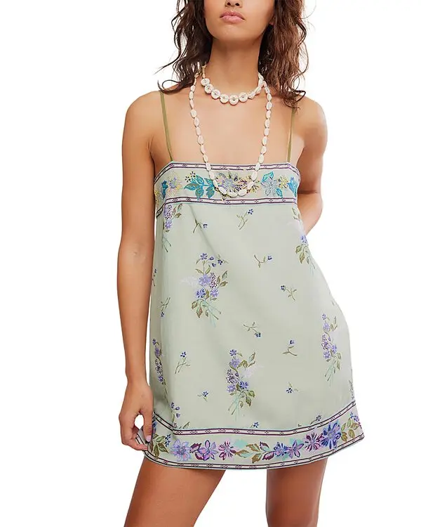 Free People Mini Dress - Mint Combo
