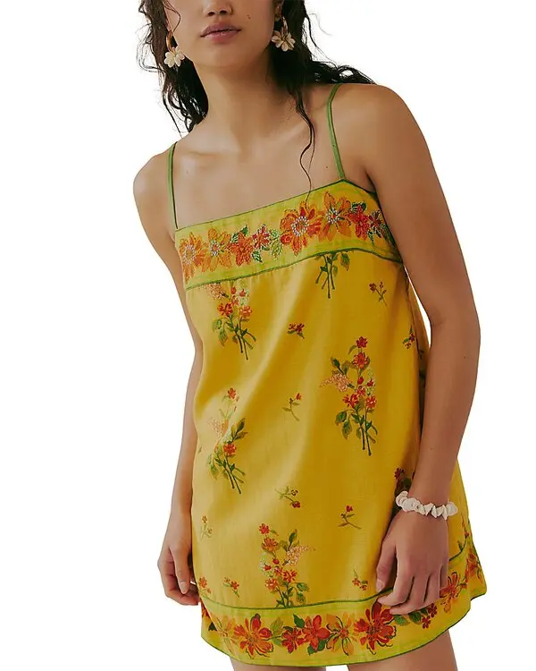 Free People Mini Dress - Yellow