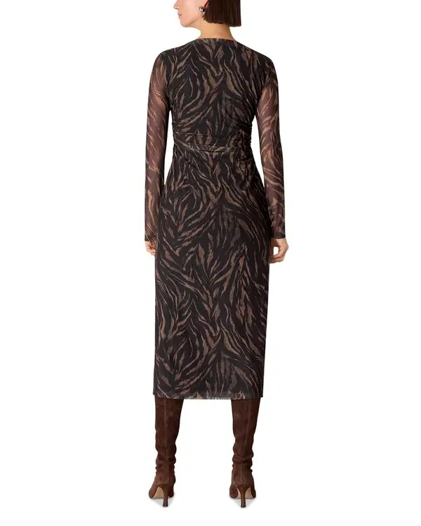 Whistles Abstract Zebra Mesh Dress