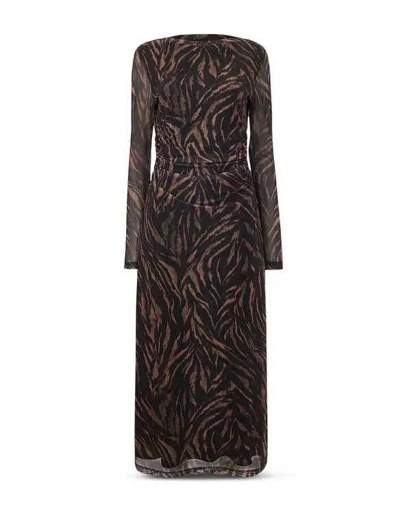 Whistles Abstract Zebra Mesh Dress