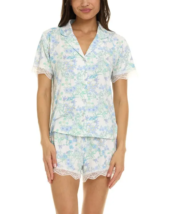 Flora Nikrooz Luna Notch Short Pajama Set - Blue