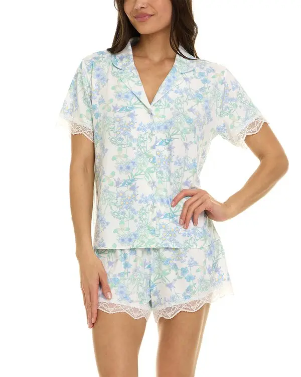 Flora Nikrooz Luna Notch Short Pajama Set - Blue