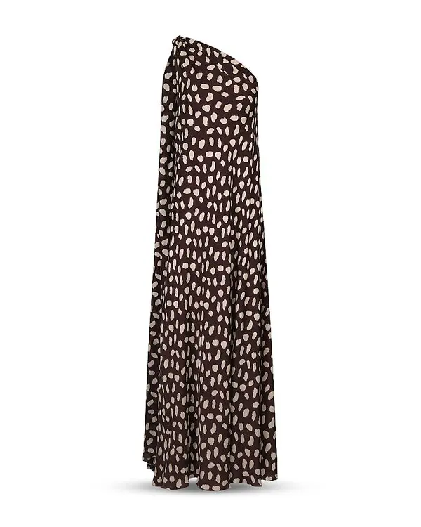Johanna Ortiz Silk Maxi Dress - Wine/ecru
