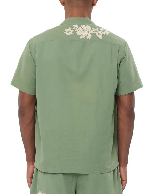 BAZISZT Toujours Spread Collar Floral Shirt