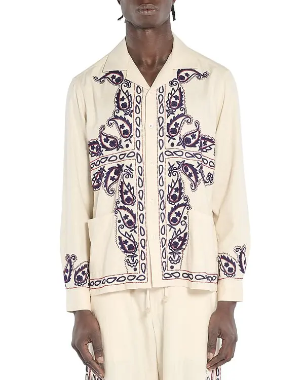 BAZISZT Memento Paisley Pattern Shirt - Beige