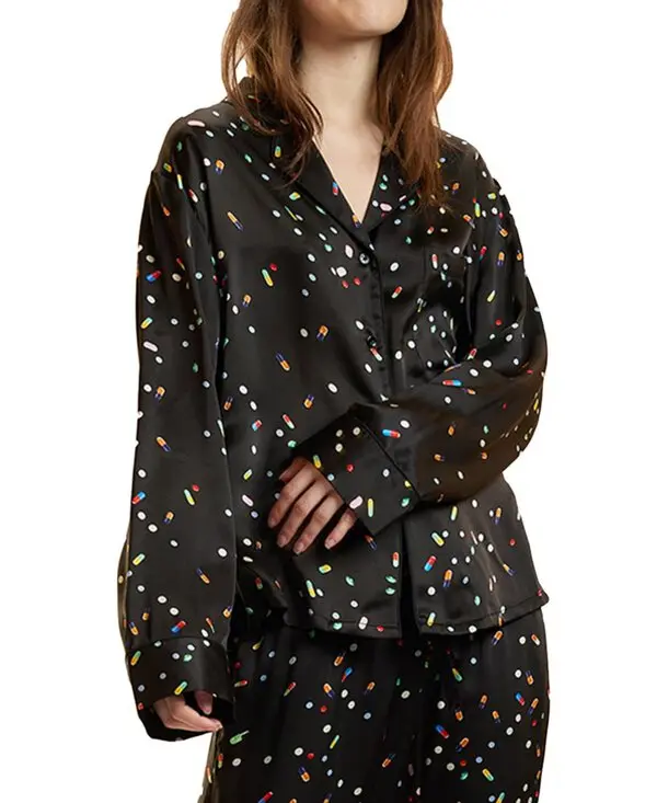 Cynthia Rowley Pill Print Pajama Top