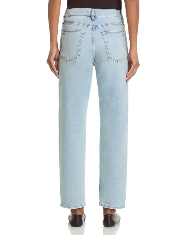FRAME The Borrowed Mid-rise Slim Straight Jeans - Ida