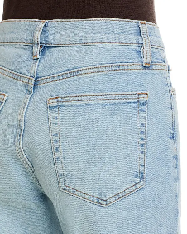 FRAME The Borrowed Mid-rise Slim Straight Jeans - Ida