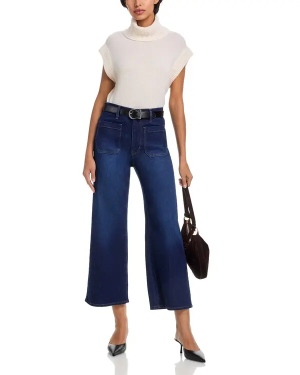 FRAME The Anchor High-rise Ankle Wide-leg Jeans - Cicero