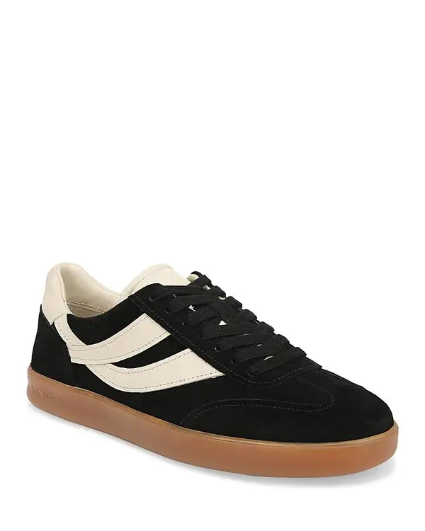 Vince Oasis Leather Lace Up Sneakers - Black