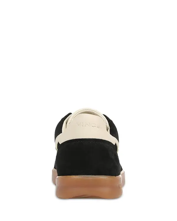 Vince Oasis Leather Lace Up Sneakers - Black