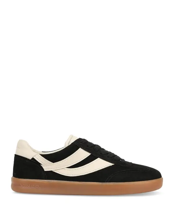 Vince Oasis Leather Lace Up Sneakers - Black