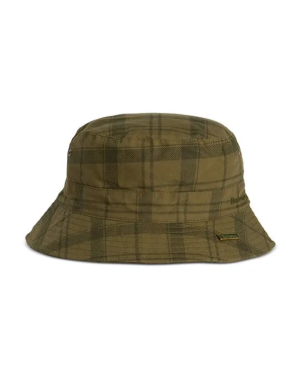 Barbour Tartan Transport Bucket Hat - Dusky Green Tartan