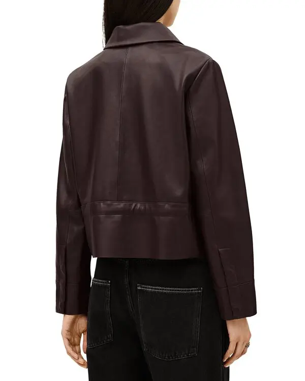 Ba&sh Manita" Leather Jacket - Plum