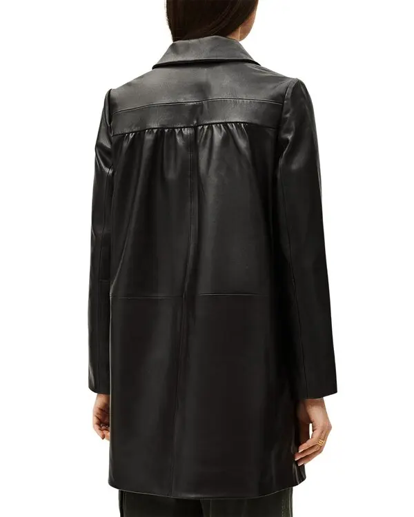 Ba&sh Madie Leather Coat - Black
