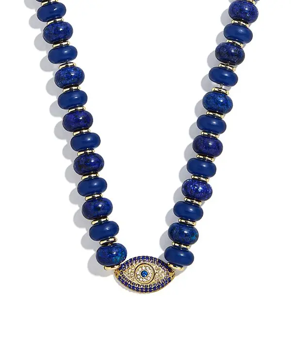 Baublebar Leah Evil Eye Beaded Necklace - Blue