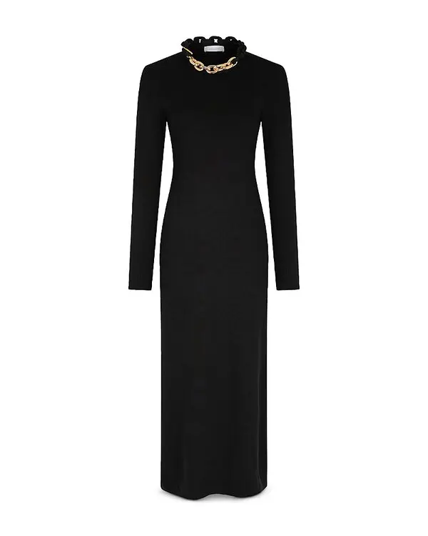 Rabanne Chain Long Sleeve Maxi Dress