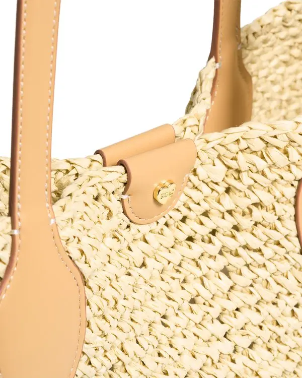 Stoney Clover Lane Large Raffia Beach Tote Bag