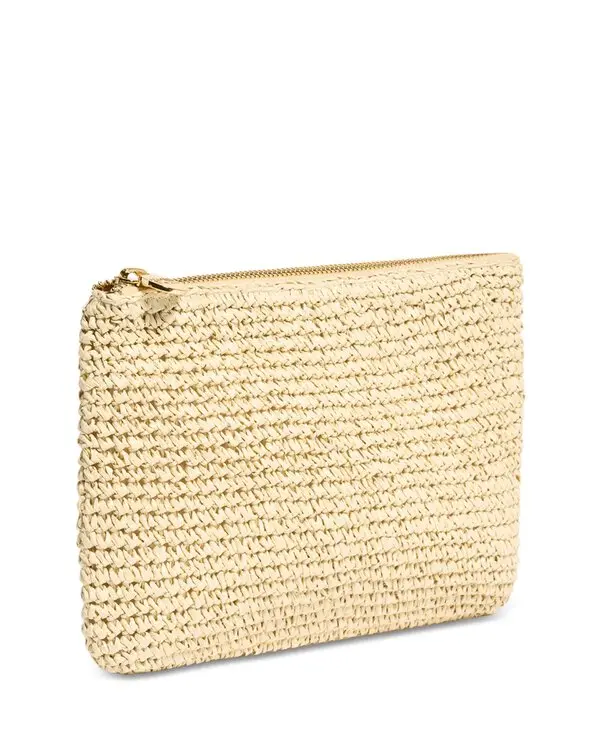 Stoney Clover Lane Small Raffia Flat Pouch