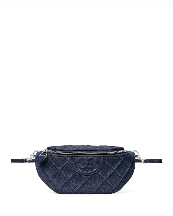 Tory Burch Fleming Charm Denim Belt Bag