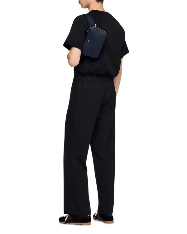 Sandro Small Grained Leather Belt Bag