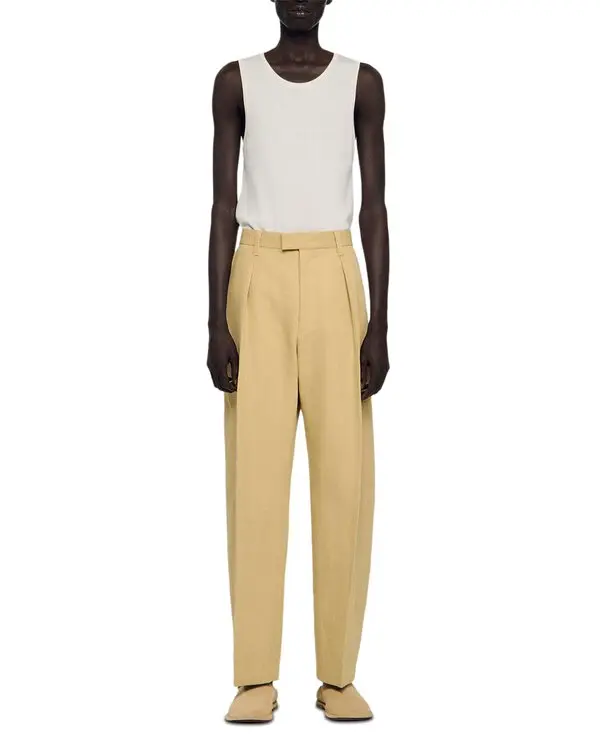 Sandro Gerard Wide Pleated Trousers
