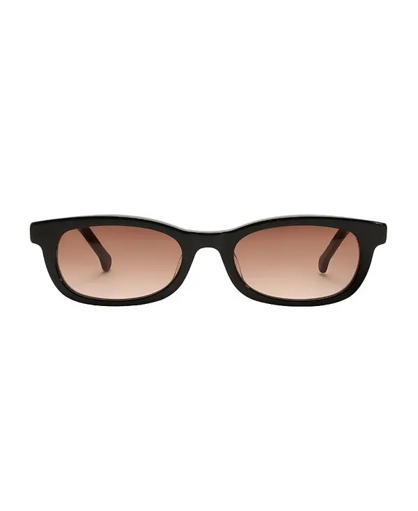HEAVEN MAYHEM Rhey Oval Sunglasses - Black/brown Lens
