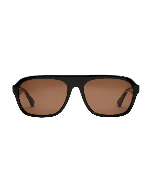 HEAVEN MAYHEM Vesper Aviator Sunglasses - Black/brown Lens