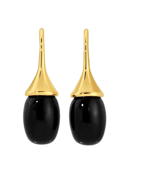 HEAVEN MAYHEM Odette Drop Earrings - Black And Gold
