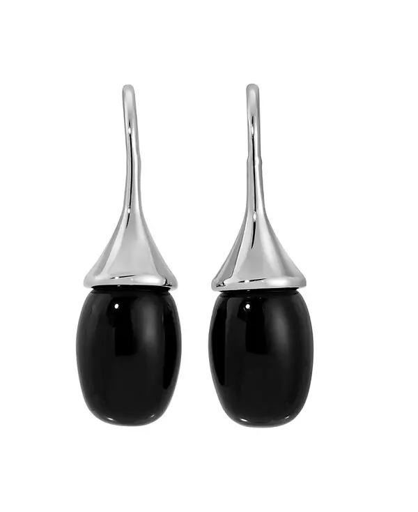 HEAVEN MAYHEM Odette Drop Earrings - Black And Silver