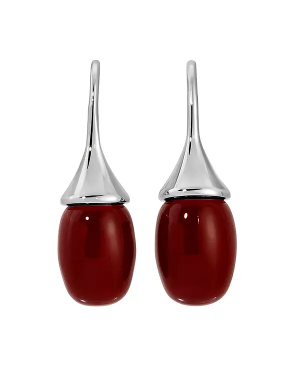 HEAVEN MAYHEM Odette Drop Earrings - Red And Silver