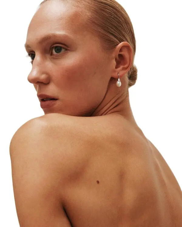HEAVEN MAYHEM Odette Pearl Drop Earrings - Silver