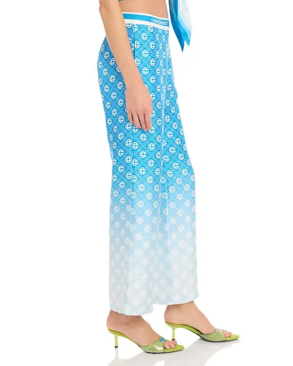 Casablanca Printed Silk Pants - Gradient Diamond