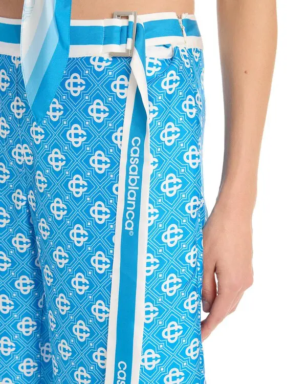 Casablanca Printed Silk Pants - Gradient Diamond