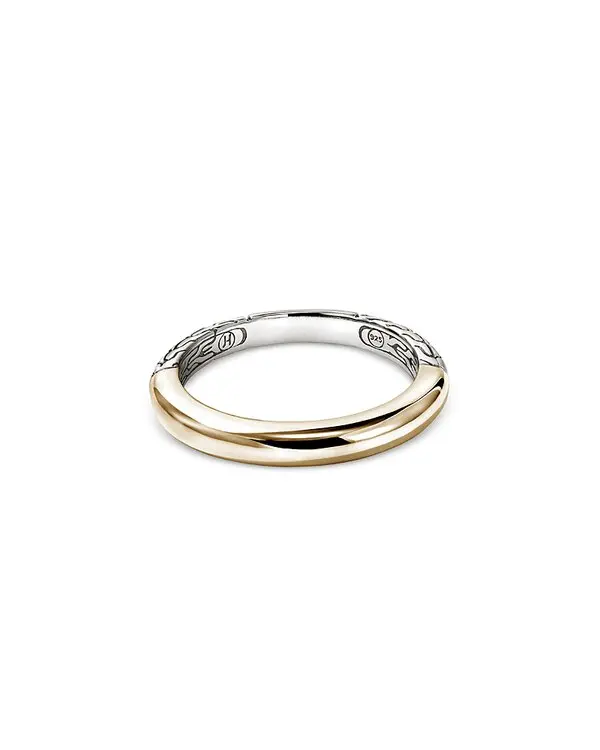 John Hardy 14k Yellow Gold & Sterling Band - Silver