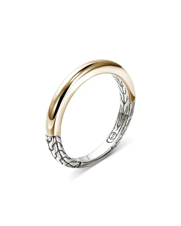 John Hardy 14k Yellow Gold & Sterling Band - Silver