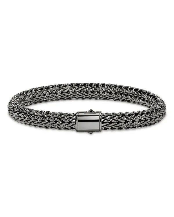John Hardy Icon Dark Woven Link Bracelet - Silver