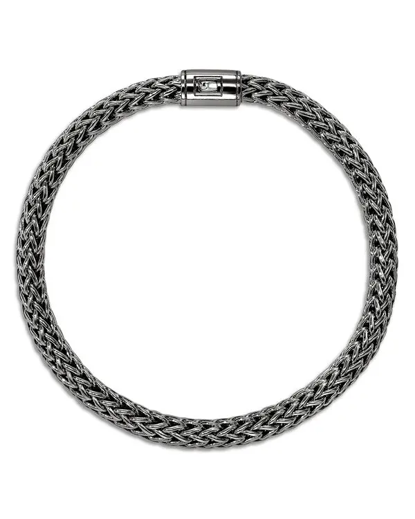John Hardy Icon Dark Woven Link Bracelet - Silver
