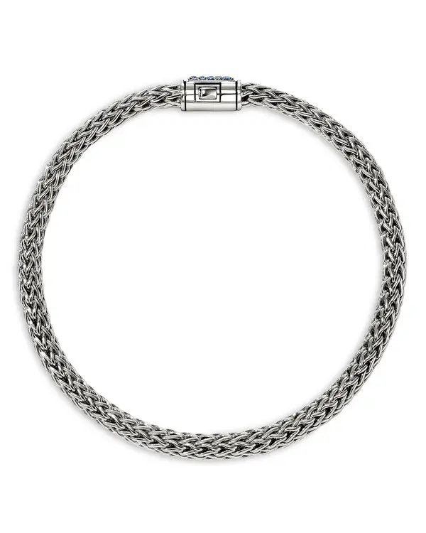 John Hardy Sterling Icon Blue Sapphire Pave Bracelet - Silver