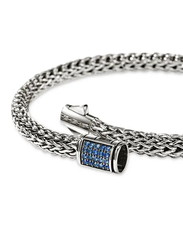 John Hardy Sterling Icon Blue Sapphire Pave Bracelet - Silver