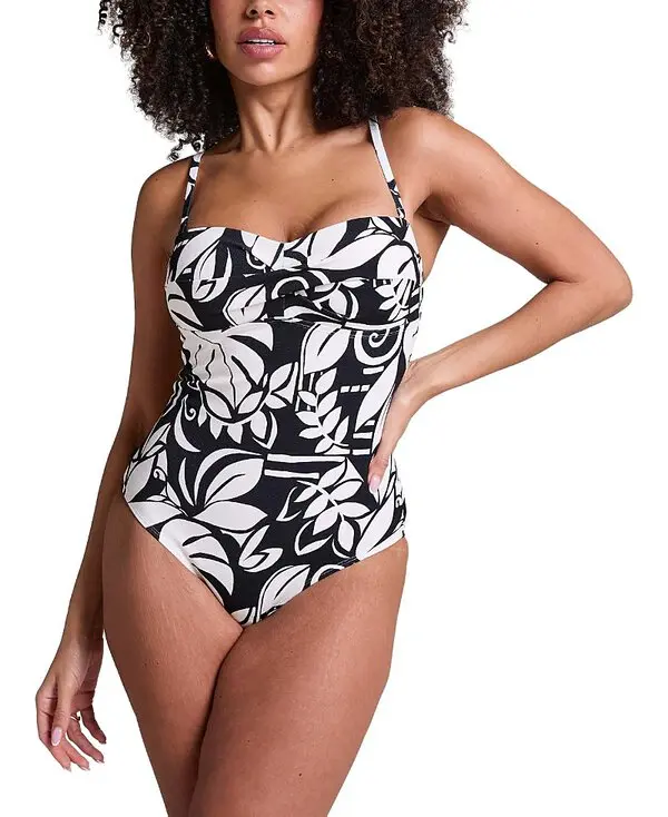 Hunkemoller Mauritius Bandeau Bathingsuit - Caviar