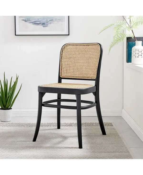 MODWAY Winona Wood Dining Side Chair - Black